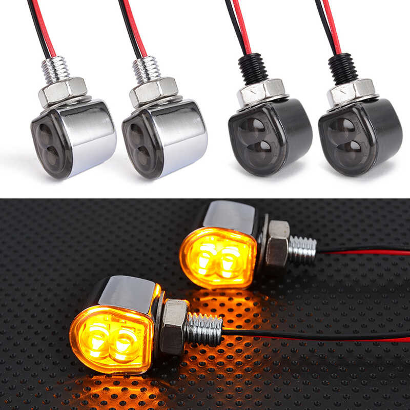 Mini Motorcycle Turn Signal Light · Lens humantong Indicator 12V Amber ...