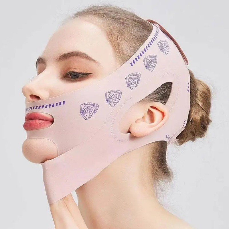 Double-Deck Face Slimming Bandage - Double Chin Cheek Lift Up Belt - Anti Wrinkle V Line Face ...