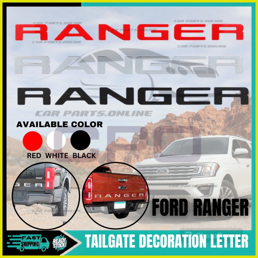 ♟ ♀ CPO (59mm) FORD RANGER DECORATION LETTER HOOD EMBLEM (BLACK/WHITE ...