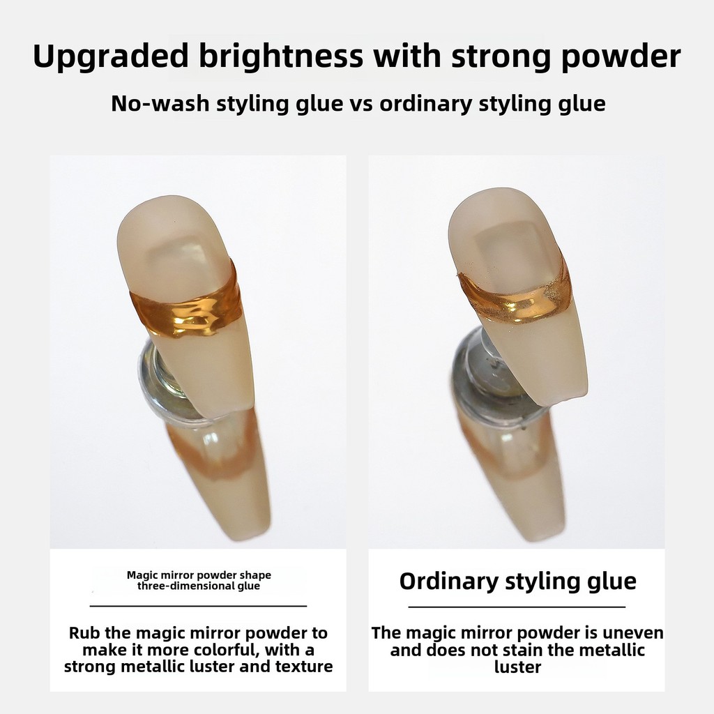 Nail styling glue Japanese semi-solid magic mirror powder styling glue ...