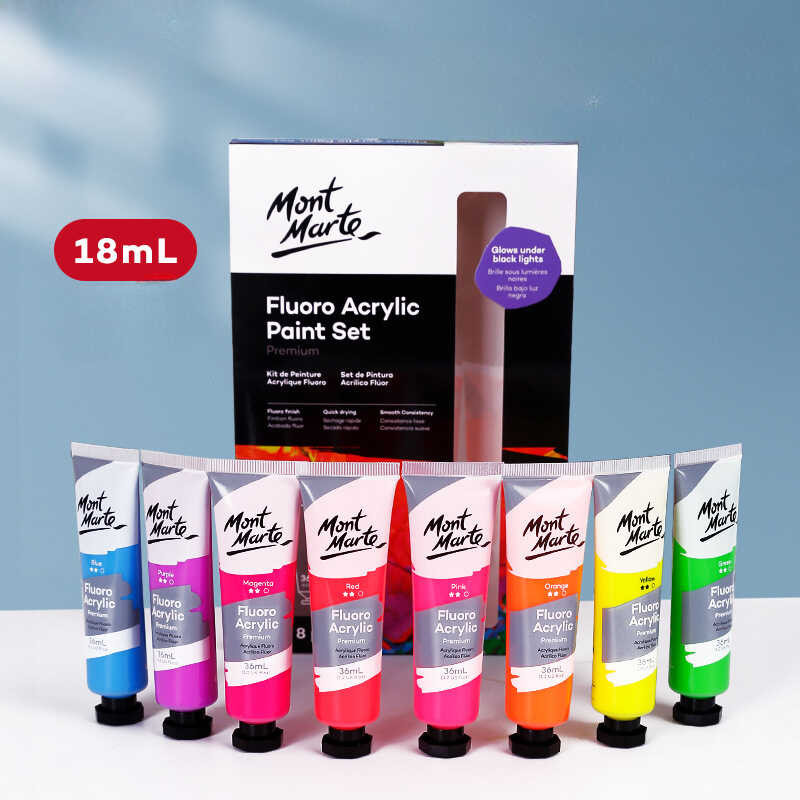 Metallic Luminescent Acrylic Paint 8 Colors Set 18ml Hand Painting Wall ...