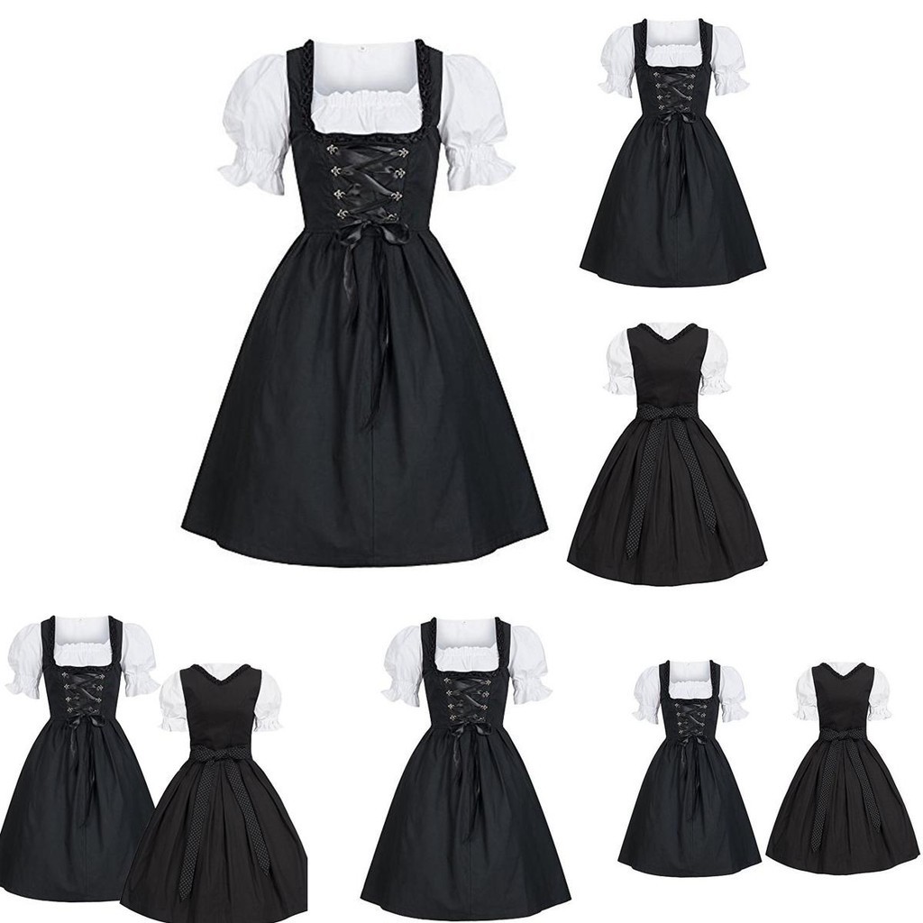 Renaissance Women Medieval Dress Oktoberfest Costume Dirndl Wench ...