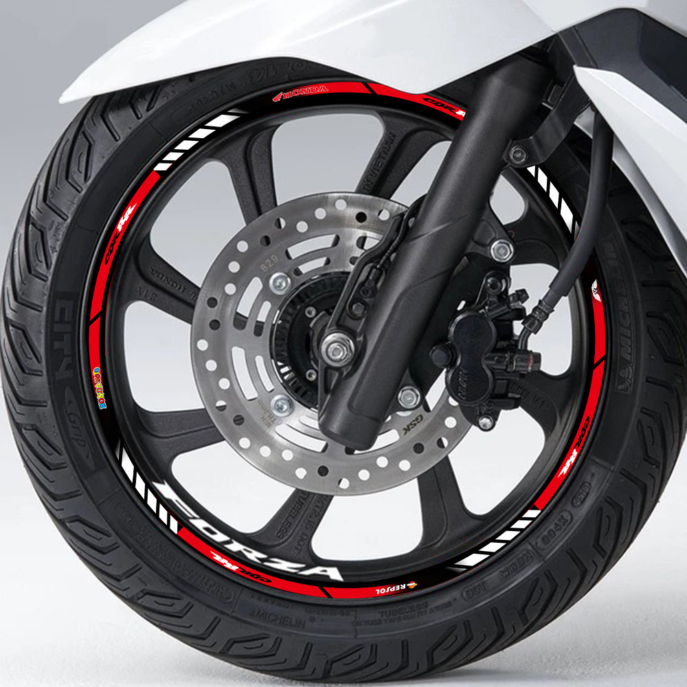 17 inch Motorcycle Wheel Sticker Reflective Wheel hub Rim Decals for ...