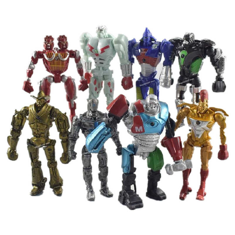 8Pcs/Set 13Cm Anime Real Steel Zeus Atom Midas Adam Raider Robot Model ...