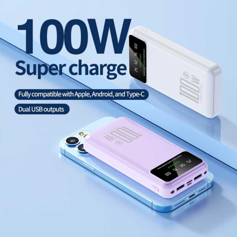 ♥ Miniso 50000Mah High Capacity 100W Fast Charging Power Bank Portable ...