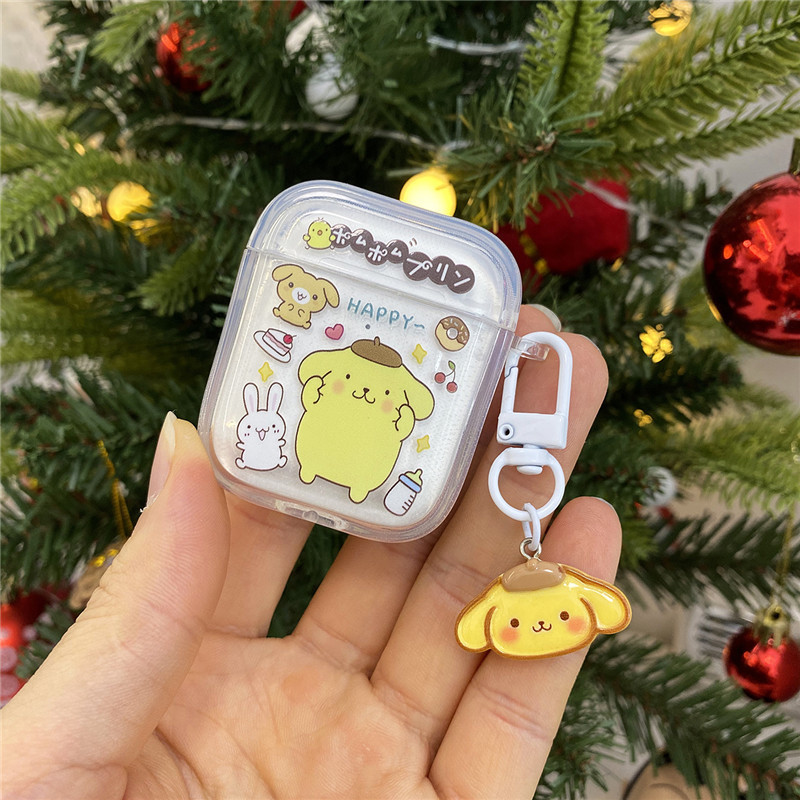 Cute Cartoon Pom Pom Purin Sanrio Earphone Case for AirPods 1 2 3 Pro ...