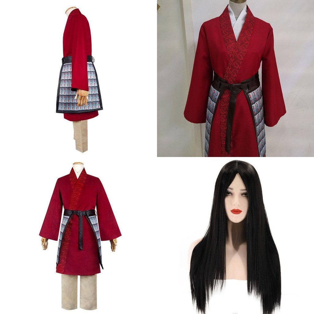 Hua Chinese Mulan Hanfu Cosplay Costume Women Girl Dress Halloween Set ...