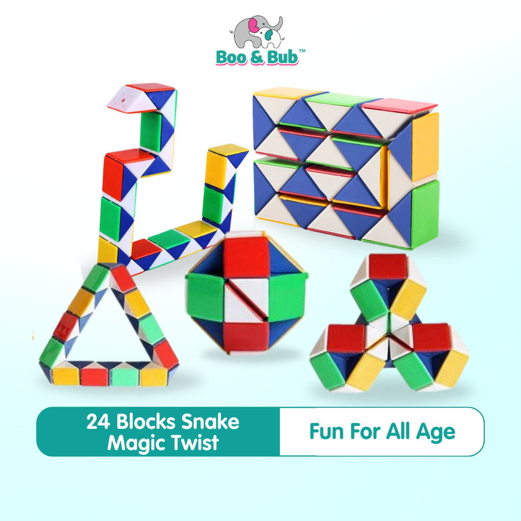 24 Blocks Snake Magic Twist Jigsaw Puzzle Speed Magic Ruler Snake Toys ...