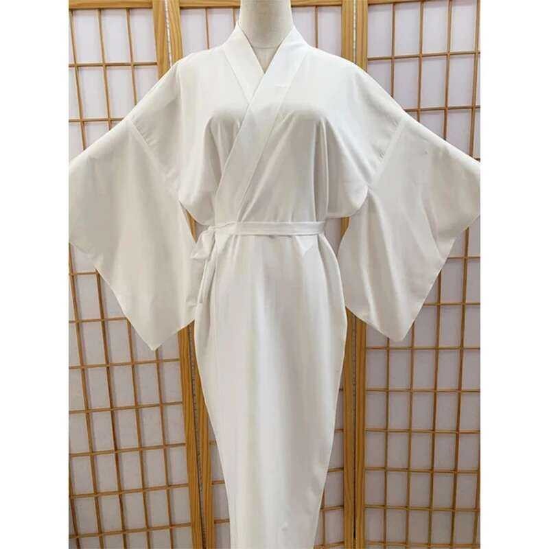 LY Traditional Japanese Kimono Juban Inner Gown Women Yukata White Bath ...