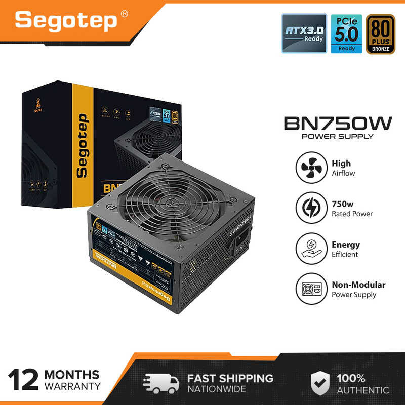 Segotep BN750W Non-Modular 80 Plus Bronze Power Supply (ATX 3.0, PCIE 5.0 Ready) | Shopee ...