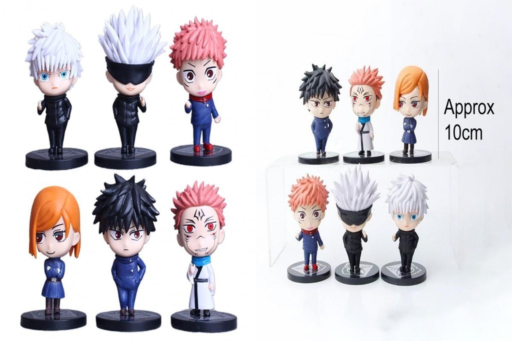 PANDU 6Pcs Satoru Model Anime Jujutsu Kaisen Action Mini PVC Itadori ...