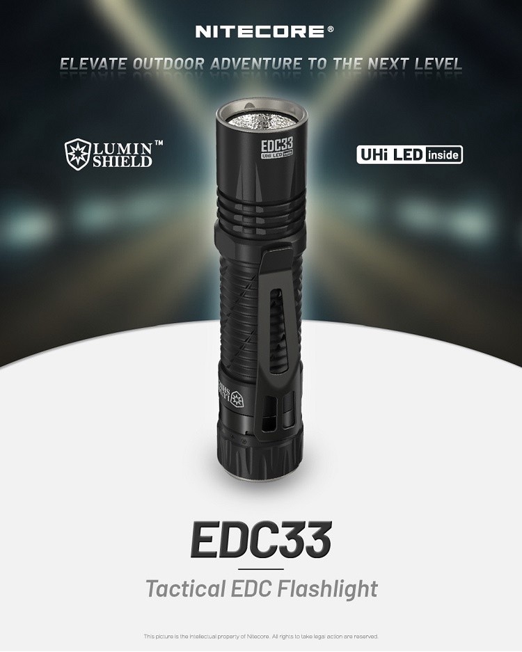 NITECORE EDC33 4000 Lumens Rechargeable Camping Flashlight | Shopee ...