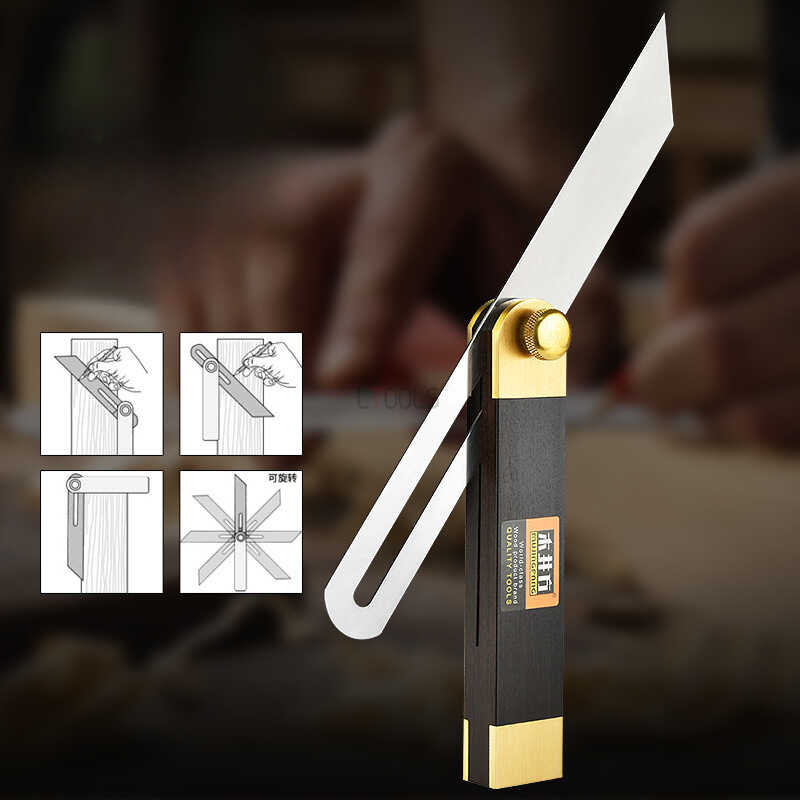 Gauges Tri Square Sliding T-Bevel gamit ang Ebony Wooden Handle Level ...