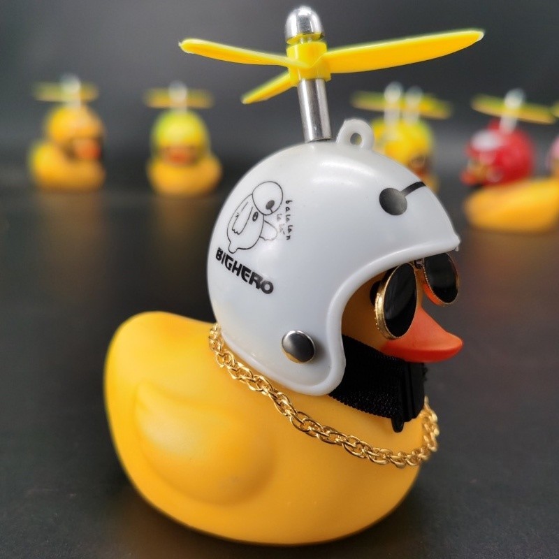 Motorcycle Duck Rubber Cute Ducks With Helmet Broken Wind Yellow Duck ...