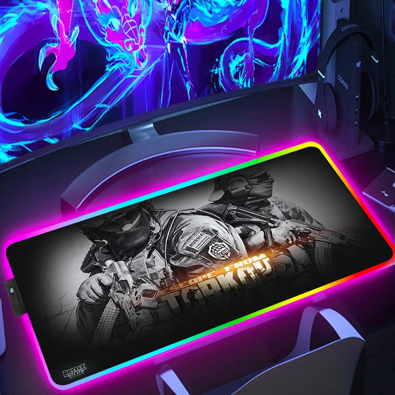 Rgb Mouse Pad Xxl Backlight Escape From Tarkov Desk Protector Pc ...