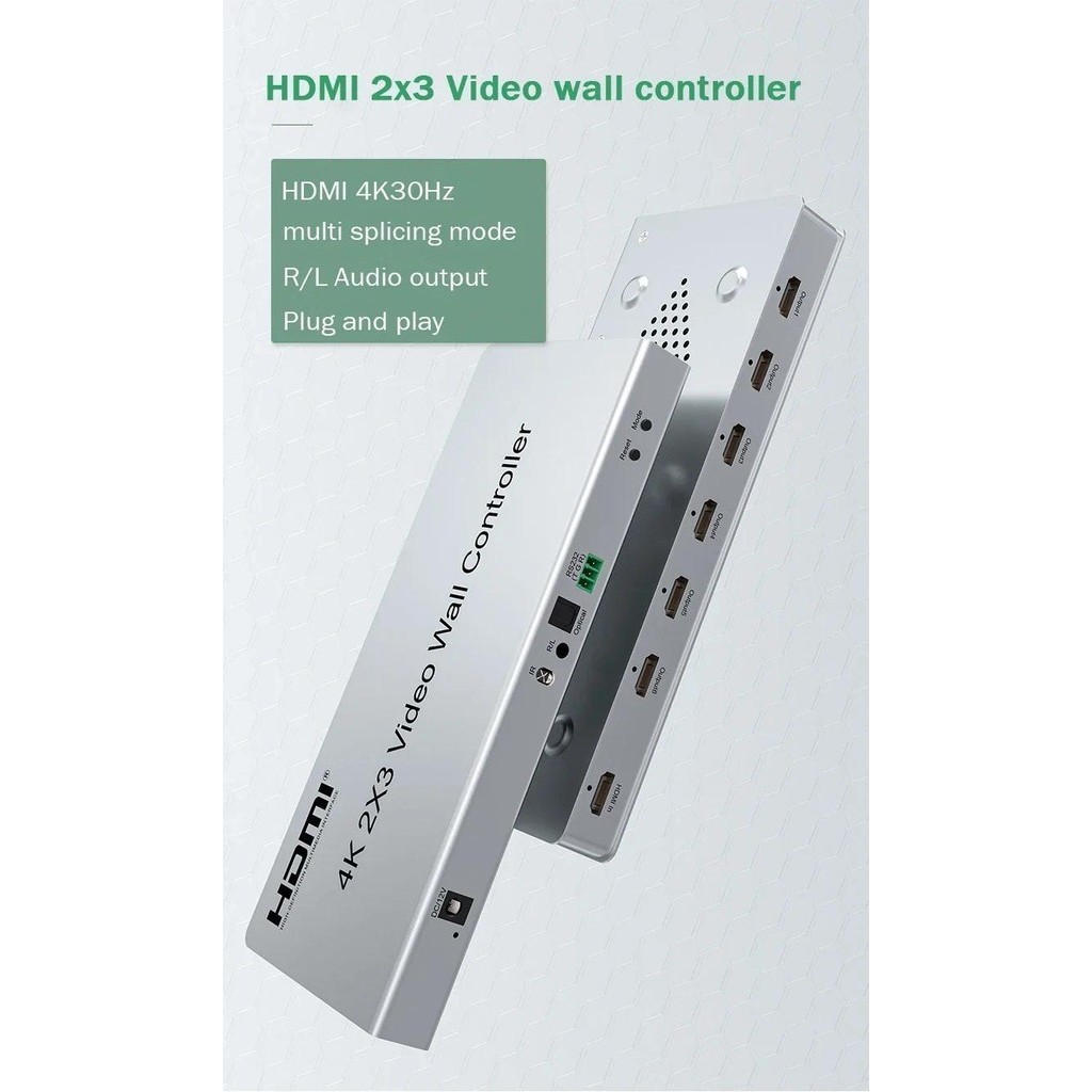 4K 2x3 HDMI Video Wall Controller 2x2 2x1 1x2 3x2 6 TV Video Wall ...