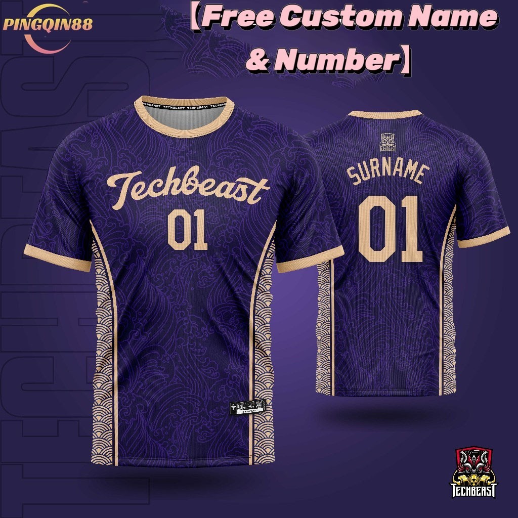 Kanagawa T-shirt Full Sublimation Jersey Techbeast ( CUSTOM NAME + NUMBER ) | Shopee Philippines