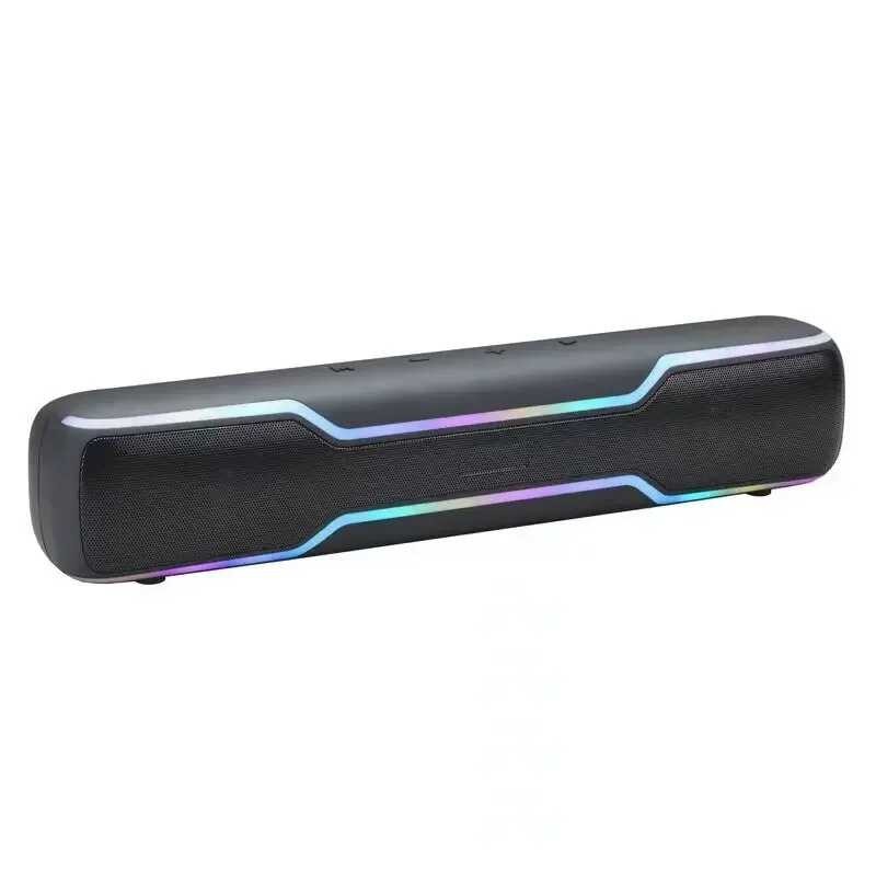 Music Center Desktop Wireless Long Bar RGB Light Soundbar Subwoofer ...