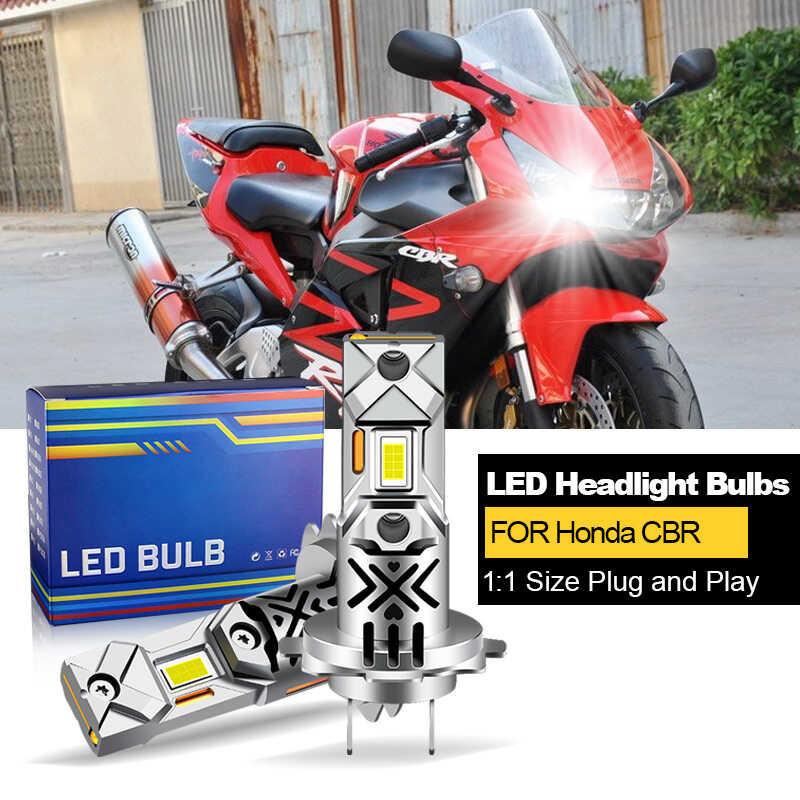 1/2Pcs Canbus LED Motorcycle Plug-And-Play Headlight High/Low H7 12V ...