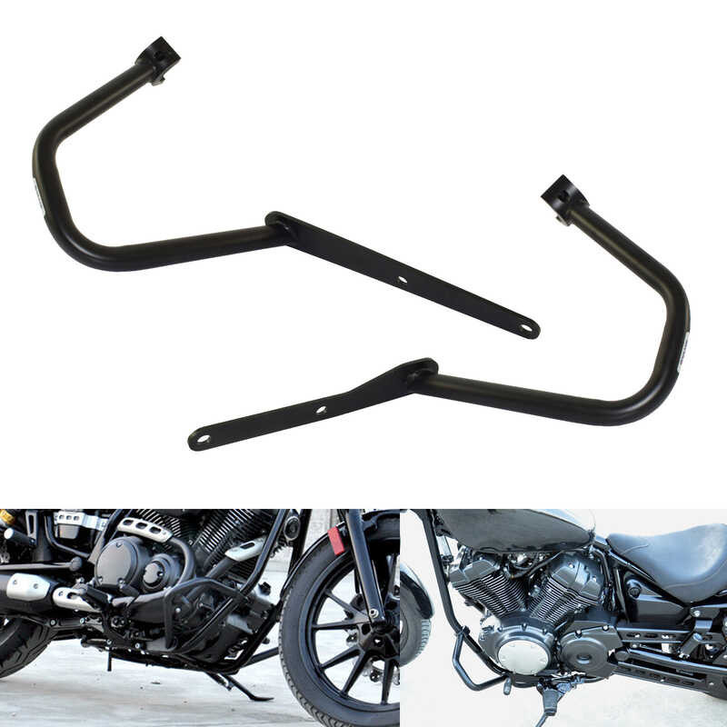 Black Motorcycle Engine Guard Bumper Crash Bar Falling Protector For ...
