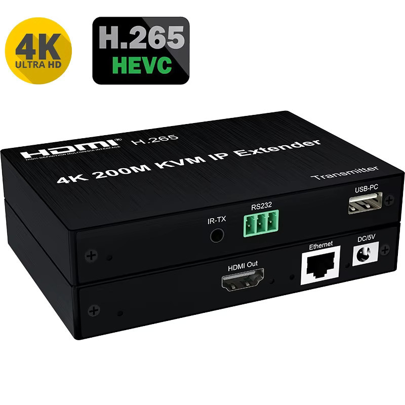 4K HDMI KVM Extender over IP RJ45 Cat5e/6 200M HDMI KVM Matrix USB ...