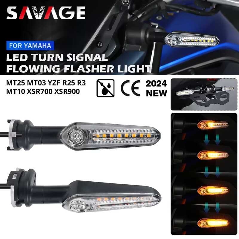 LED Turn Signal Wing Light For YAMAHA Mt03 Mt25 Mt10/Sp YZF R3 XSR 700/ ...