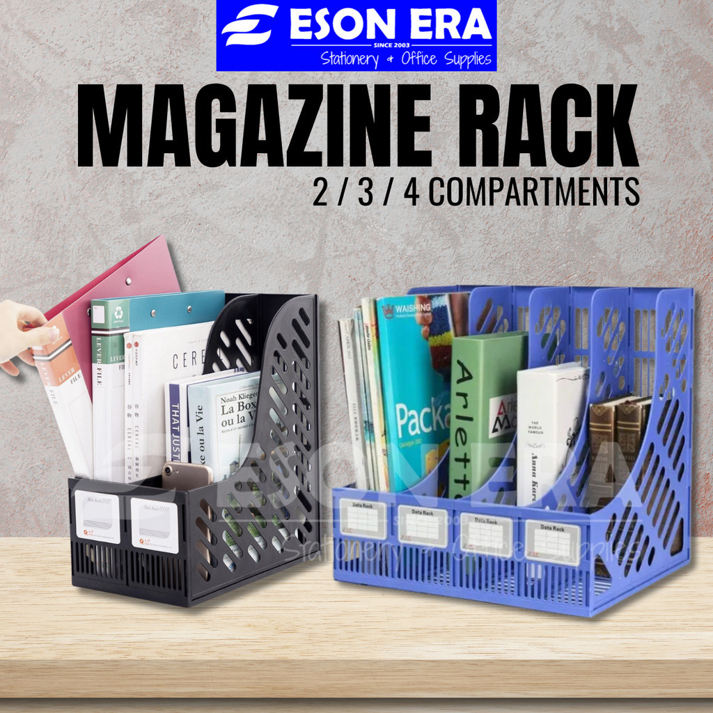 Magazine Rack File Stand Holder 2Layer / 3Layer/ 4Layer | Shopee ...