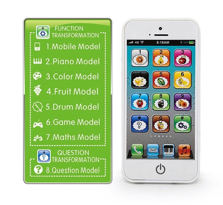 Kids Rechargeable Learning Mobile Phone Toy with Music Light Baby ...
