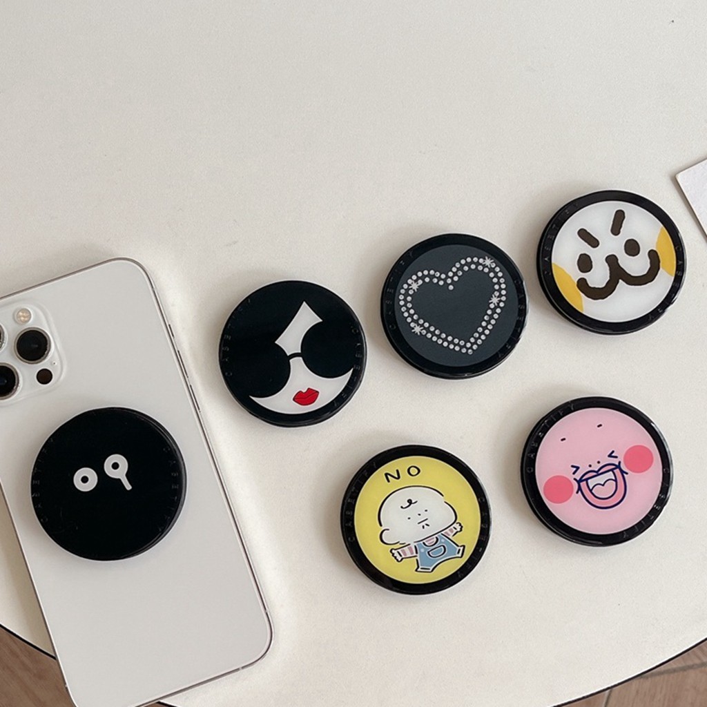 Magnetic Attraction Round Shape Phone Holder Kickstand Funny Cartoon ...