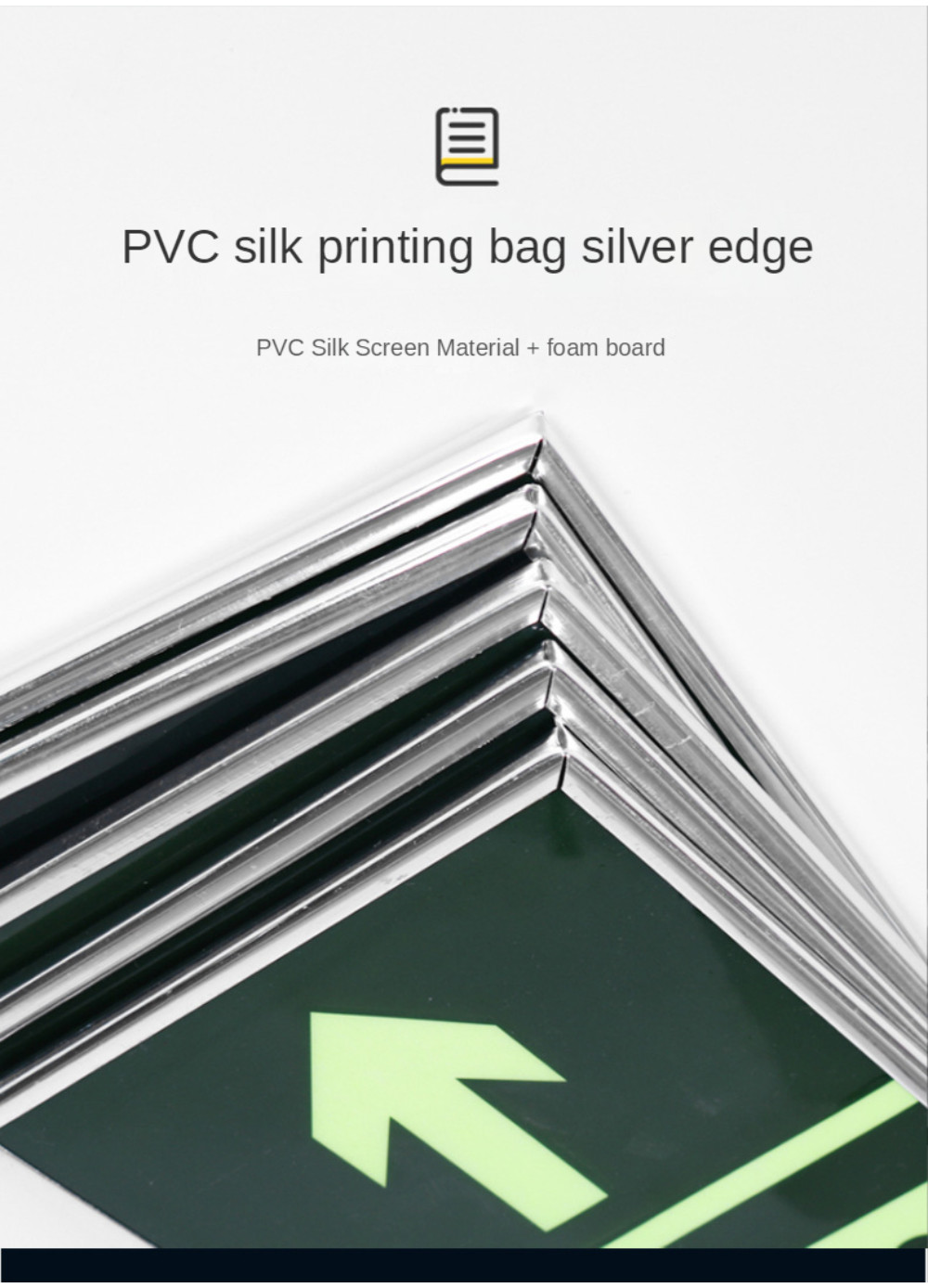 Luminous Safety Exit Signage Directional Guidance Board Wall Sticker ...