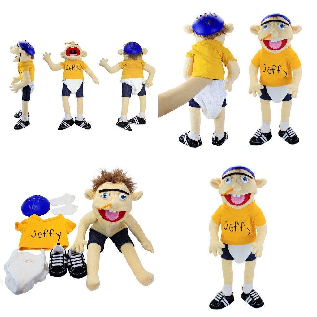 Cartoon Jeffy Handmade Plush Hand Puppet Doll With Excellent Elasticity ...