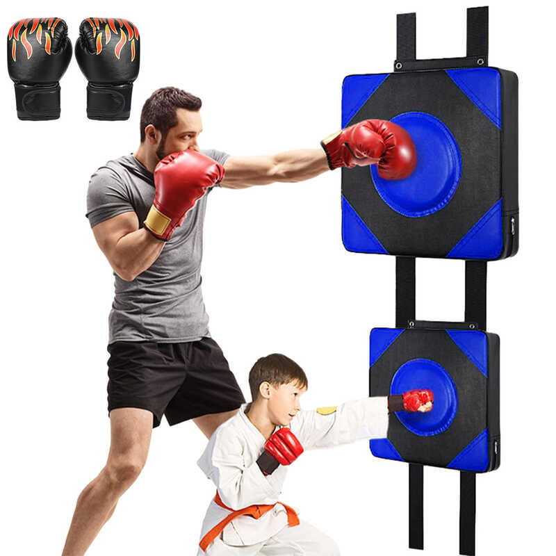 Punching Bag Boxing Punch Target Adjustable Height with Boxing Gloves ...