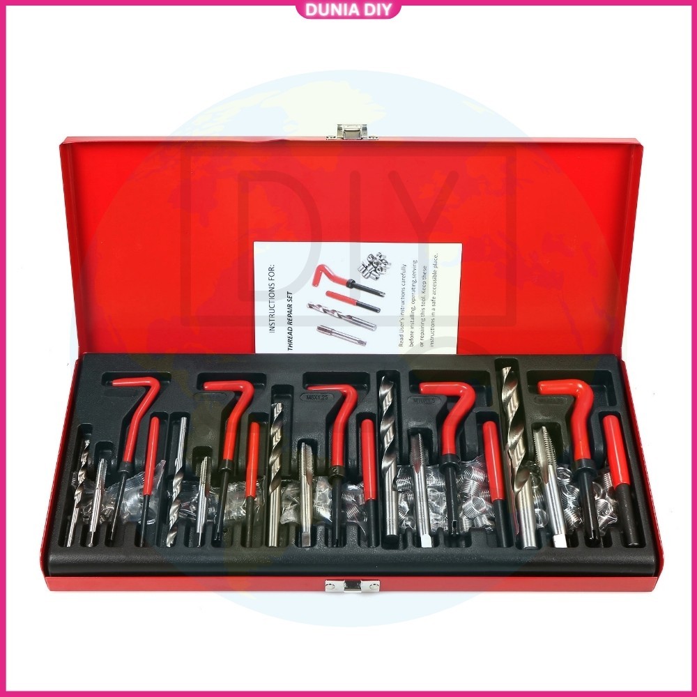 131pcs M5 M6 M8 M10 M12 Thread Repair Insert Kit Thread Auto Repair ...
