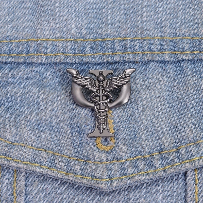 Psychological Psi Symbol Enamel Pin Brooch Alphabet Medical Brooch Pins ...