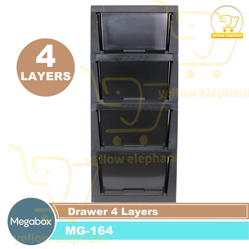 Megabox MG-164 (4 Layers Slim Drawer Boho Series ) | Shopee Philippines