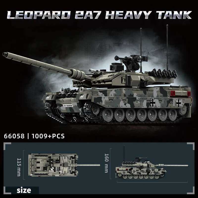 Xj 2025 Ong Aleman Leopard 2A7 Heavy Tank Model Children's Puzzle ...