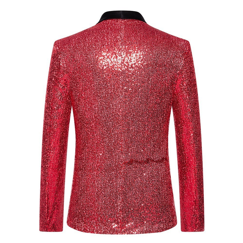Sequined Male Singer Dress Performance Golden Suit Jacket Host ...
