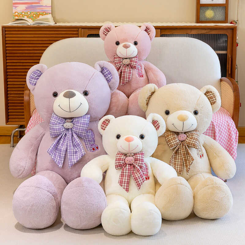 Cute Hing Bear Doll Sweater, Tie, Ribbon, Teddy Bear Plush Toy, Girls ...