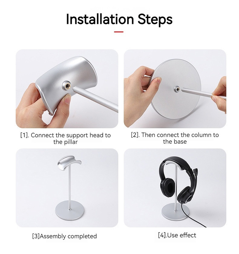 Metal headphone stand desktop headphone stand detachable headphone ...