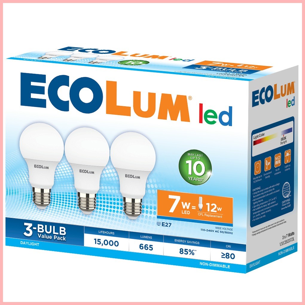 ♞Ecolum LED Bulb Value Pack - 7W | Shopee Philippines