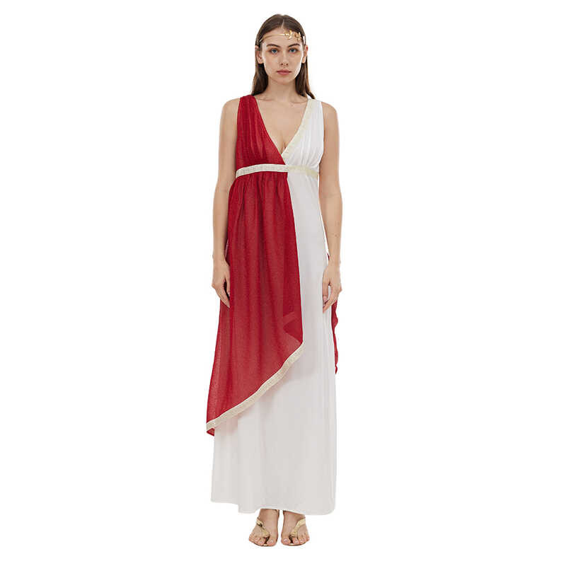 LY Women Greek Goddess Toga Ancient Roman Senator Caesar Halloween ...