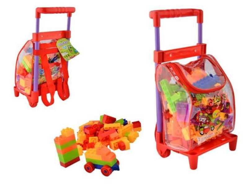 Educational Kids Big Building Blocks With Hand Push Lage (96 Pieces ...