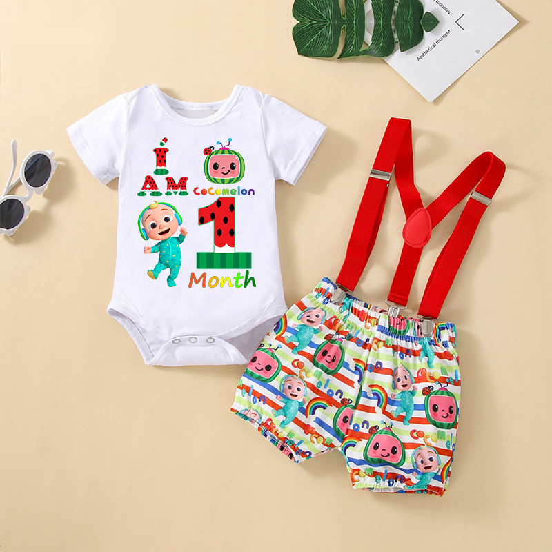 JoJo Coco Melon Costume Newborn Milestone Outfit I Am 1 2 3 4 5 6 7 8 9 ...