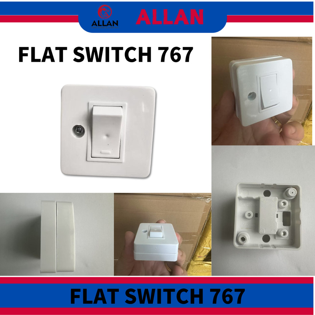 ALLAN Flat Switch 767 - 6A 250V Voltage Current, Stylish and Functional ...