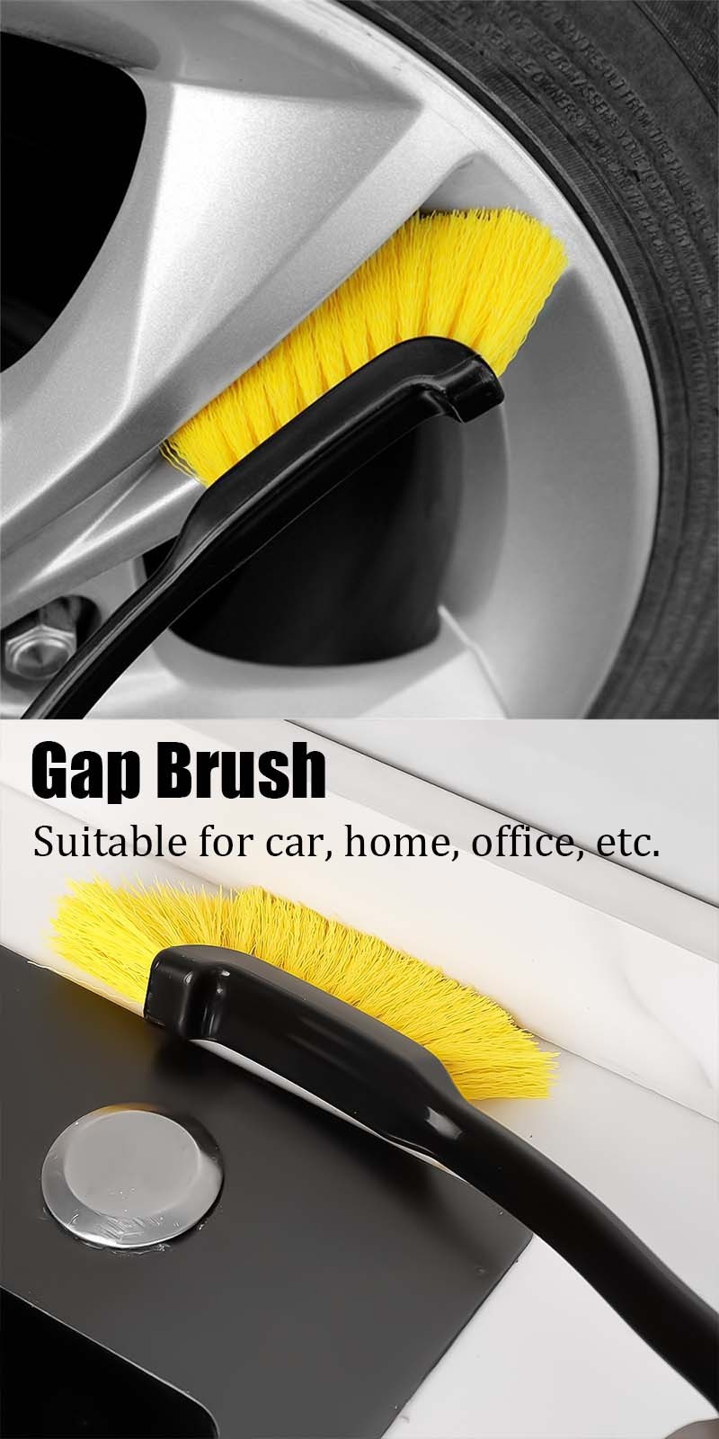 Long Handle Tire Rim Duster Scrubber - Microfiber Car Truck Motorcycle ...