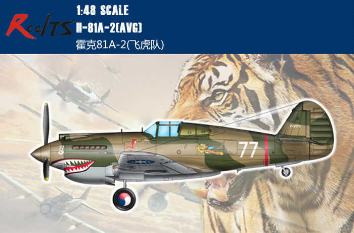 Trumpeter 05807 1/48 WWII P-40 Aircraft Flying Tiger Hawk H-81A-2(Avg ...