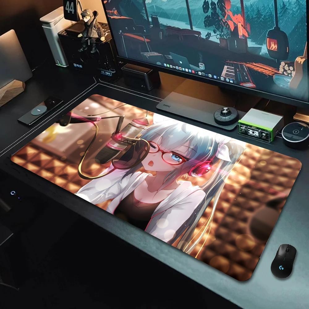 Anime Kawaii Girl Large Mouse Pad 900x400 PC Keyboard Office H-Hatsune ...