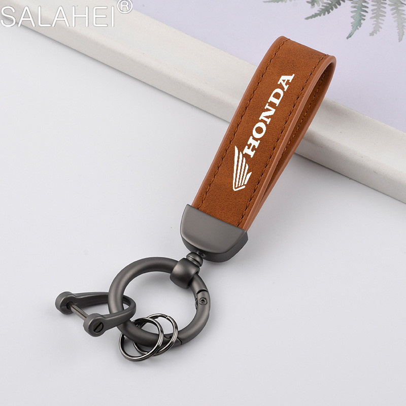 Motorcycle Keychain Anti-loss Suede Keyring Holder Key Rings For Honda ...