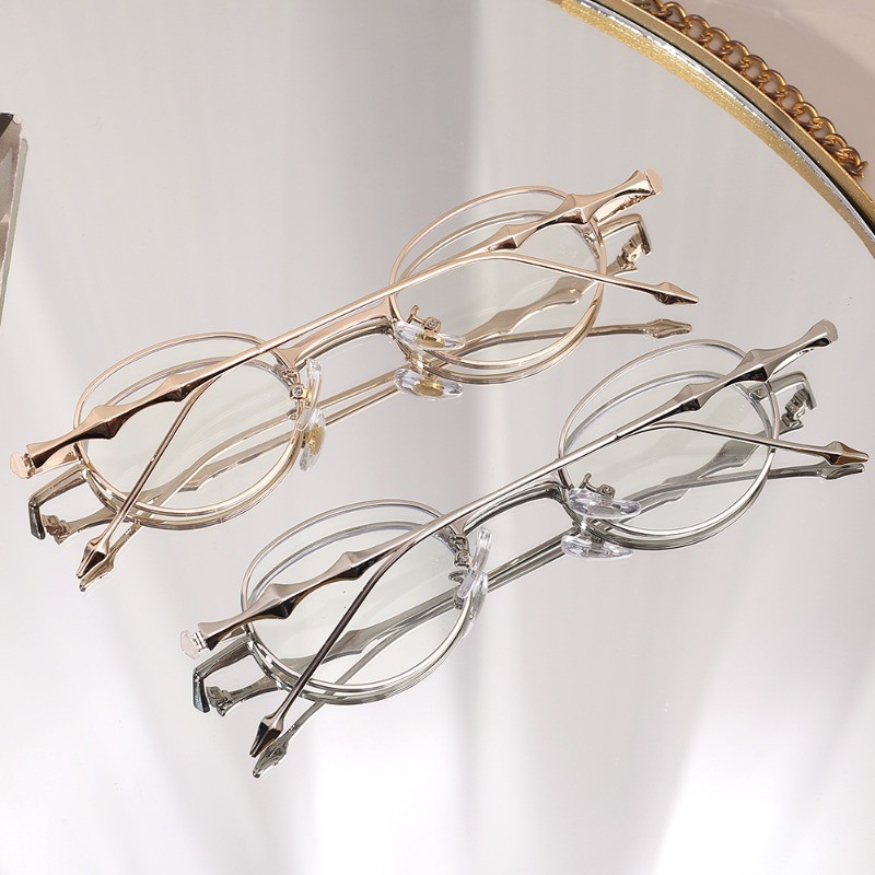 1 PC Vintage Small Square Frame Glasses Fox Head Frame Decorative Flat ...