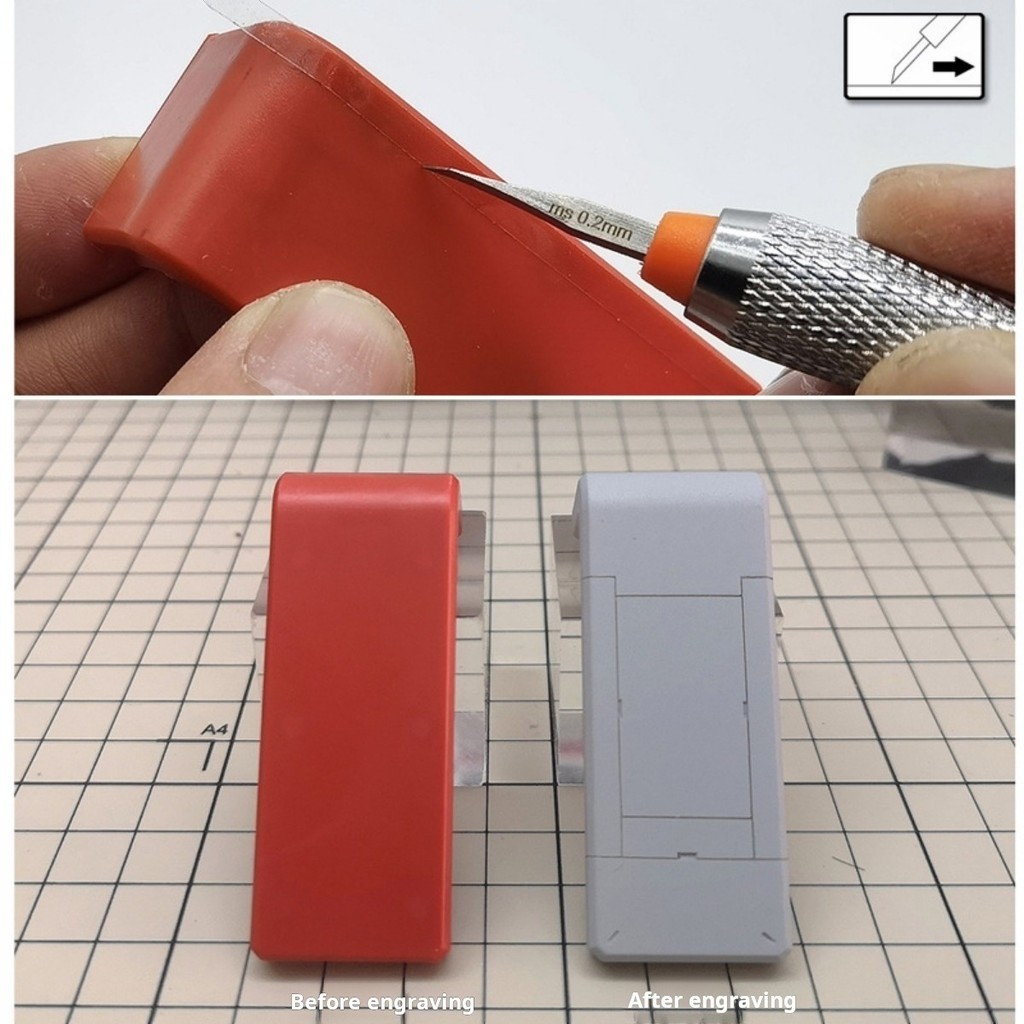 MOSHI MS048 0.15-3mm Model Carving Chisel Push Knife Precision Scribe ...